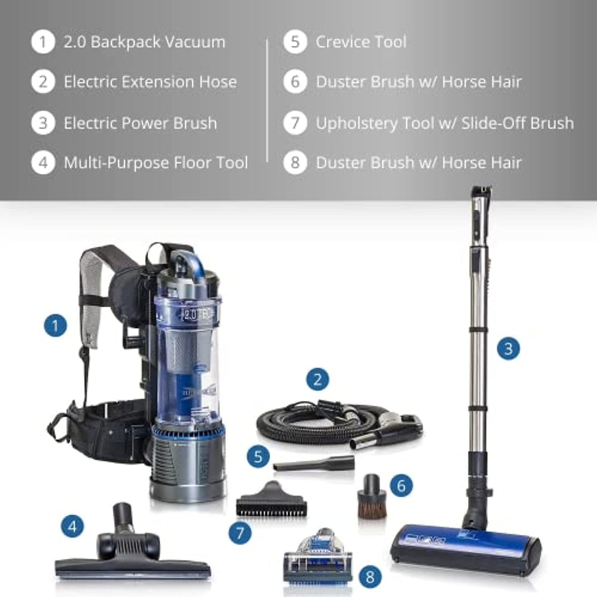 Prolux Lightweight 2.0 Bagless Backpack Vacuum w/Dual HEPA Shield Filt ...