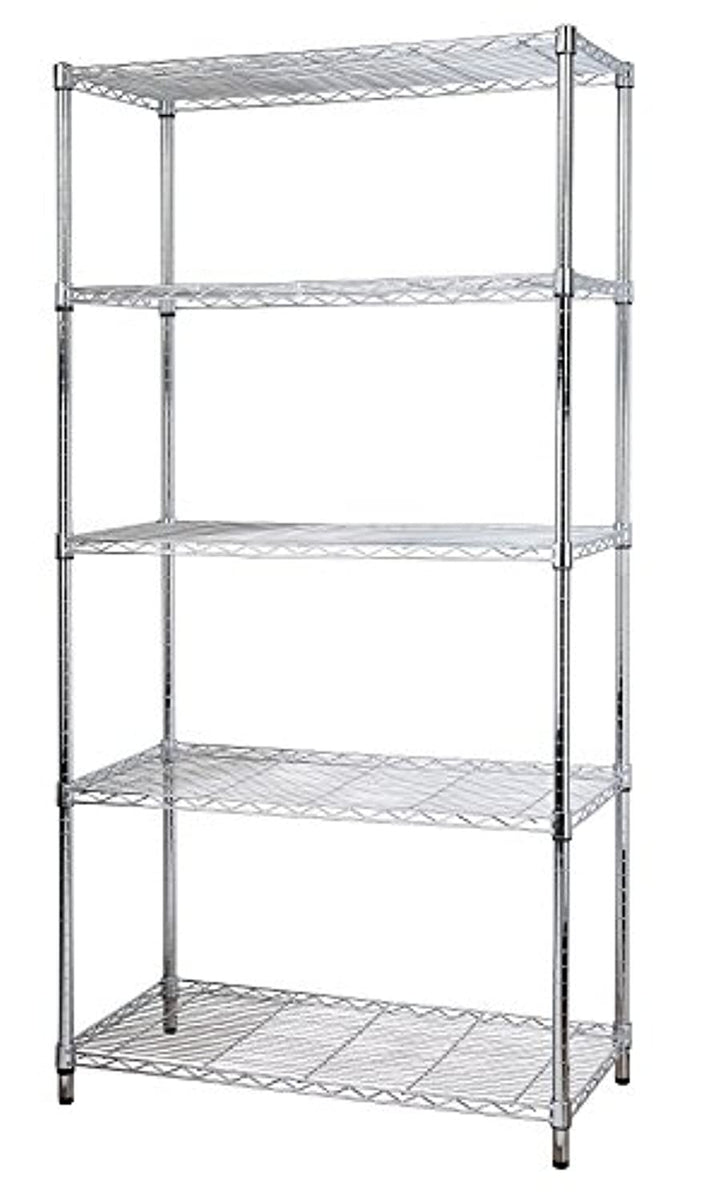 EEZE Rack ETI-003 Heavy Duty Steel Wire Chrome Shelving, Storage Rack ...