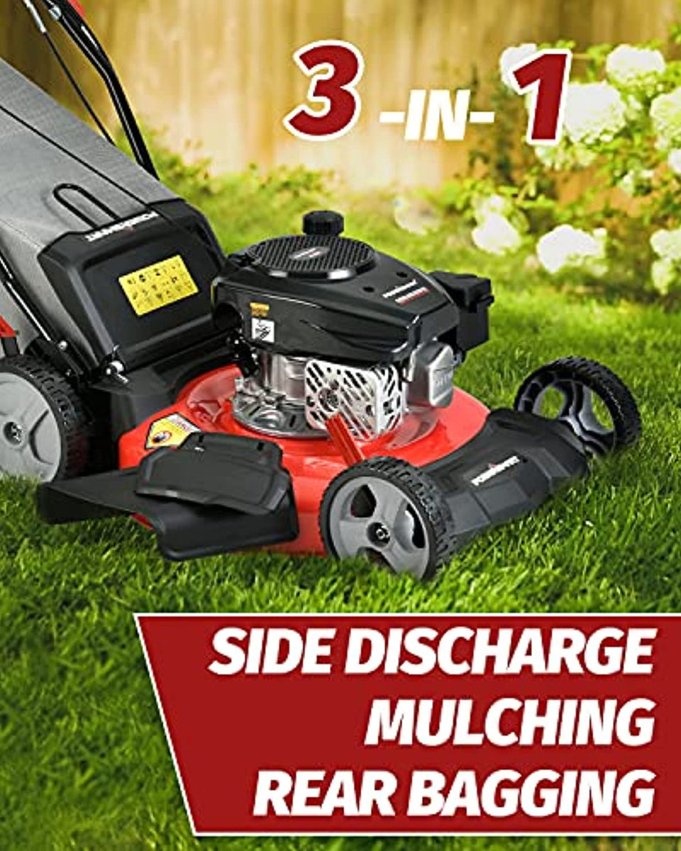 PowerSmart Self Propelled Lawn Mower DB2321SR, 21 Inch Lawn Mower Gas ...
